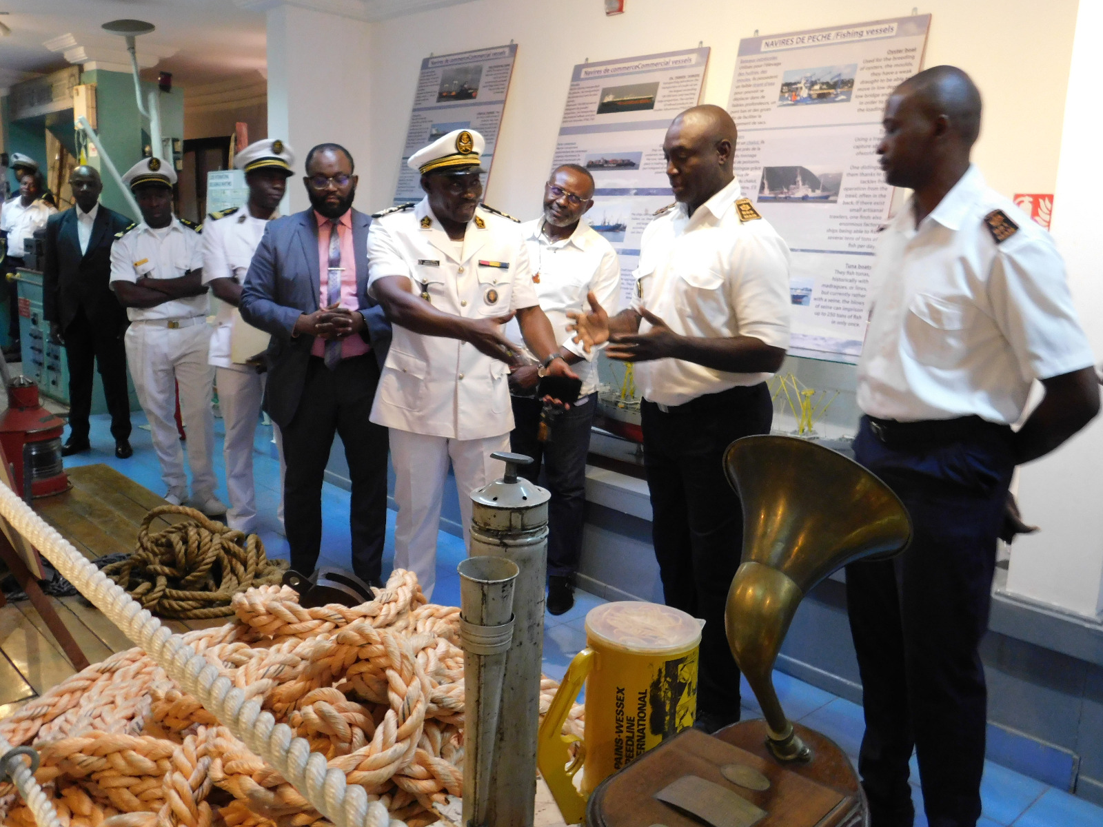 Cameroon Navy tours Douala's Maritime Museum